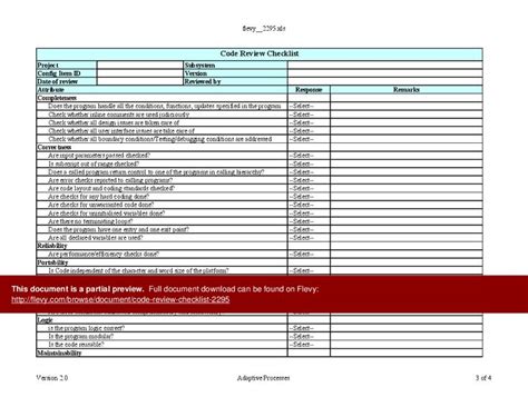 Code Review Checklist Template Seven Top Risks Of Attending Code Review