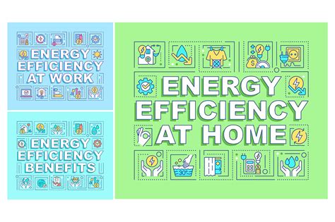 Energy Efficiency Word Concepts Banners Graphic By Bsd Studio