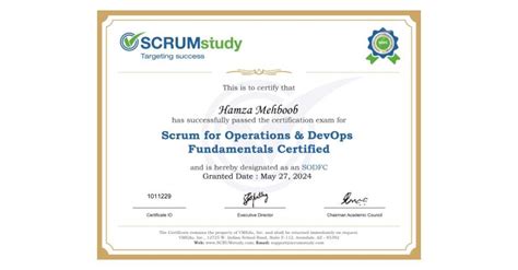 Hamza Mehboob On Linkedin I Passed The Scrum For Operations And Devops Fundamentals Certified