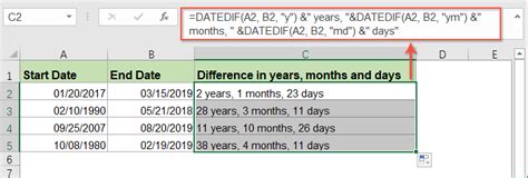 calculer la différence entre deux dates en jours semaines mois et