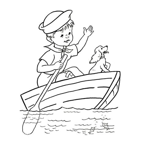 Boat Coloring Pages Preschool