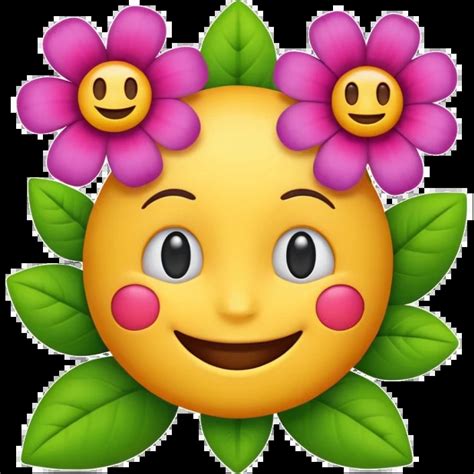 Smiling Emoji With Flowers That Move Emoji Ai Emoji Generator