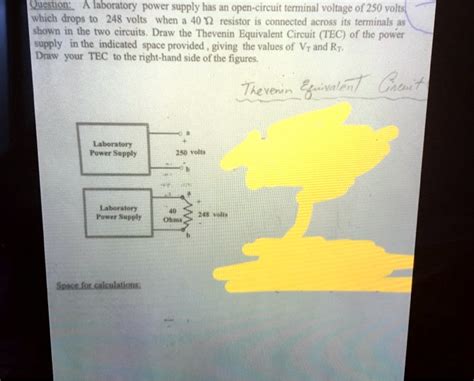 solved a laboratory power supply has an open circuit terminal voltage