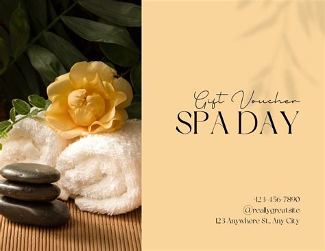 Free Spa T Certificate Template Printable
