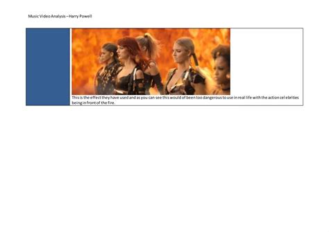 Music Video Analysis Work Sheet Performance Ppt
