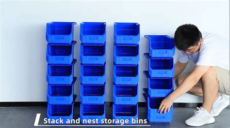 Warehouse Front Open Plastic Stackable Storage Pick Bins