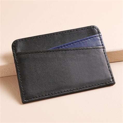 Mens Leather Card Holder In Black Accessories Lisa Angel