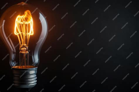 A Light Bulb With A Black Background And A Black Background Premium Ai Generated Image