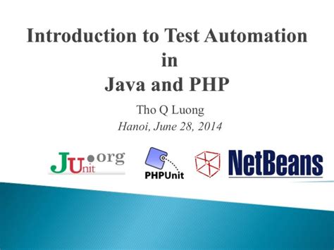 Introduction To Test Automation In Java And Php