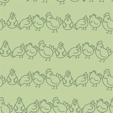 Easter Seamless Pattern Of Linear Chickens 40530427 Vector Art At Vecteezy