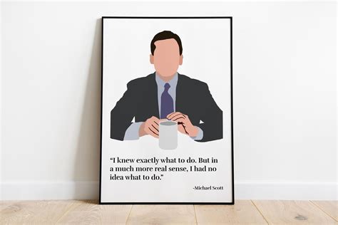 The Office Poster Michael Scott Quote Minimalist Tv Show Art Digital