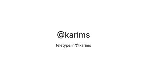 Karims — Teletype