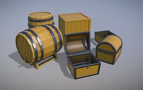 Stylized Wooden Asset Pack 3d Model