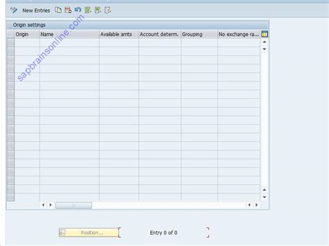 FIBL SAP Tcode For Control Origin Indicator