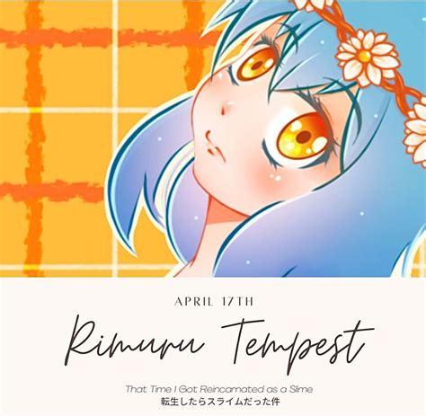 Happy Birthday Rimuru Tempest Anime Tempest Movie Posters