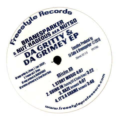 Branesparker And Nut Rageous Da Gritty And Da Grimey Lp 6 Tracks Instrumentals Vinyl 12 Us