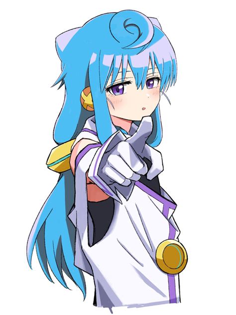 Safebooru 1boy Bare Shoulders Blue Hair Blush Gloves Hacka Doll Hacka
