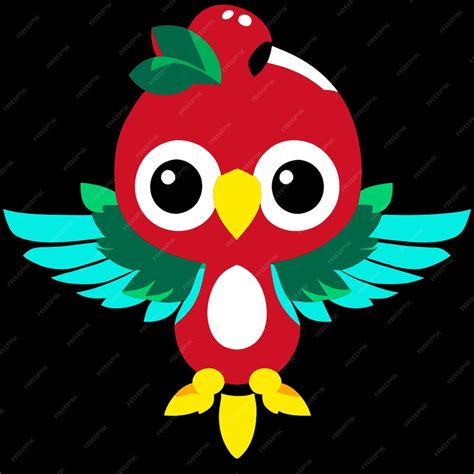 Un Loro Al Estilo Mexicano Ilustración Vectorial Kawaii Vector