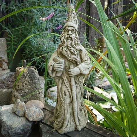 Stone Wizard Statue At Linda Redmon Blog