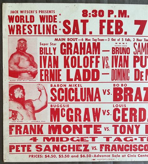 Sammartino Bruno And Ivan Putski And Dominic Denucci Vs Super Star Billy
