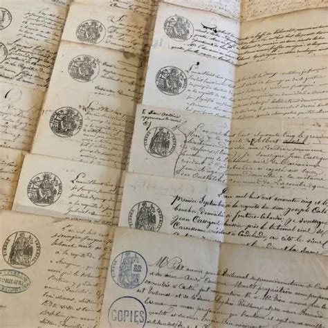 Wholesale Stunning Antique French Script Document Page For Your Store