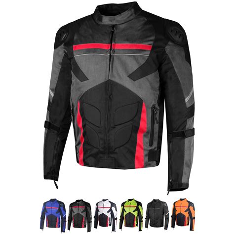 Airtrek Men Mesh Motorcycle Touring Waterproof Rain Armor Biker Jacket