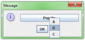 User Interface Create Menu On Button Click In Java Stack Overflow