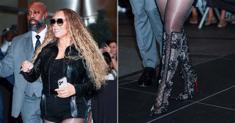Mariah Carey Taps Into The Gothic Lace Trend With Christian Louboutins