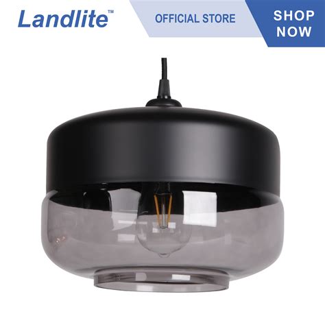 Landlite Pendant Light Llpl 030 E27 260mm Gl Blk Lazada Ph