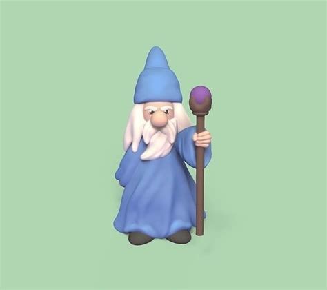 Cute Wizard 3d Model 3d Printable Cgtrader