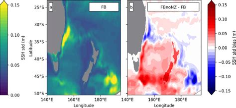 A Standard Deviation Of Sea Surface Height M For Fb B Sea Download Scientific Diagram