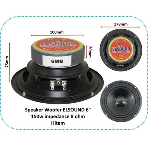 Jual Speaker Wofer 6 Inch Elsound Magnet Besar 150 Watt Shopee Indonesia