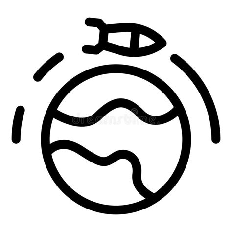 Rocket Is Orbiting Around Planet Earth Stock Illustration