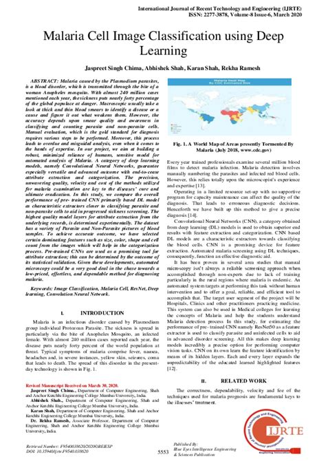 Pdf Malaria Cell Image Classification Using Deep Learning