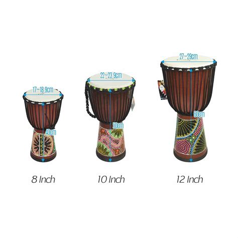 Camwood 8 Inch Wooden African Drum Djembe Bongo Congo Hand Drum ...