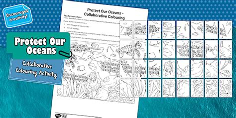 Intermediate Phase Protect Our Oceans Collaborative Colouring Caps