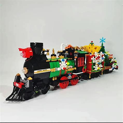 Moc App Motorized Rc Magic Christmas Train Bricks Toy