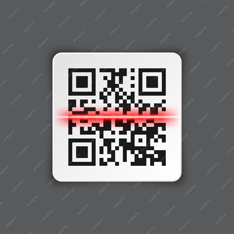 Premium Vector Realistic Qr Code Sticker On Gray Background
