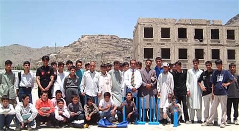 Habibia High School Receiving Kwik Cricket Set Donated By Ecb