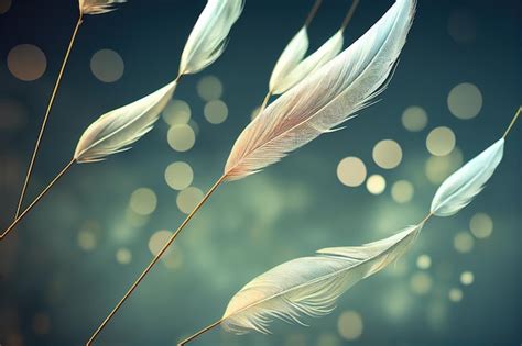 Premium Photo Abstract Background Silhouettes Of Flying Feathers Of