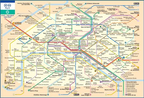 Plan Des Transports En Commun à Paris Paris France Metro Map Paris