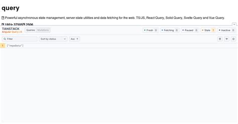 Tanstackquery Example Angular Simple Codesandbox