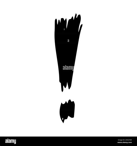Hand Drawn Exclamation Mark Symbol Black Sketch Exclamation Mark