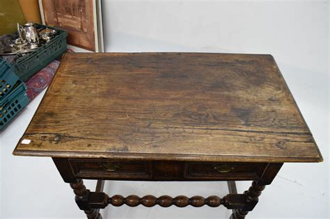 Lot 405 Late 17th Century Oak Side Table