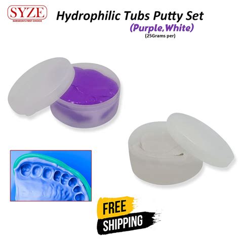 Quick Setting Dental Teeth Impression Putty Purple 25gwhite 25g Seal