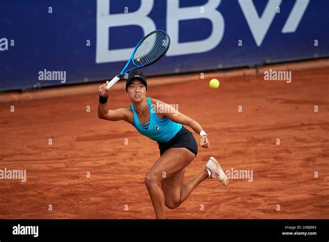 Ann Li From Usa In Action During The Bbva Open Internacional Of