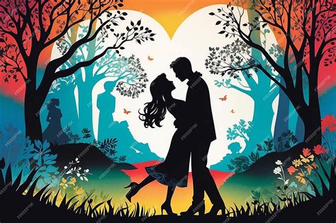 Premium Photo Paper Cut Love Vibrant Backdrop Illustrate Designs