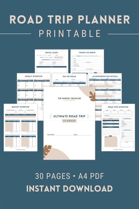 Printable Road Trip Planner Template Route Mapping Artofit