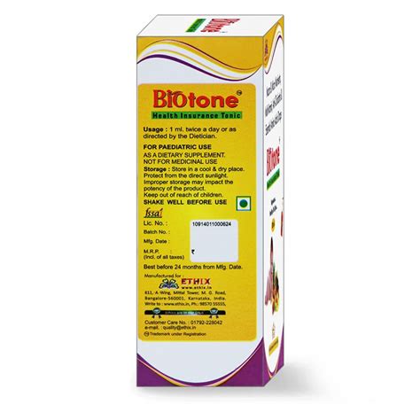 Dr Ethix Bio Tone Drop Enhanced Immunity Formula Including Ascorbic