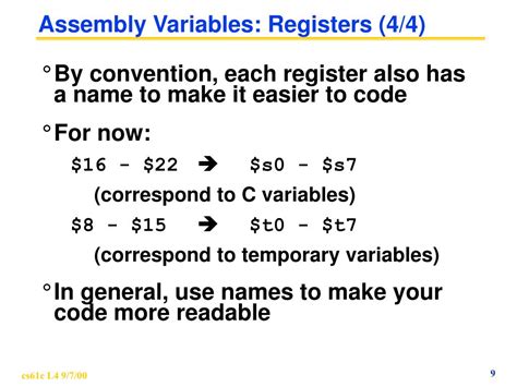 ppt cs61c machine structures lecture 4 c assembler arithmetic and